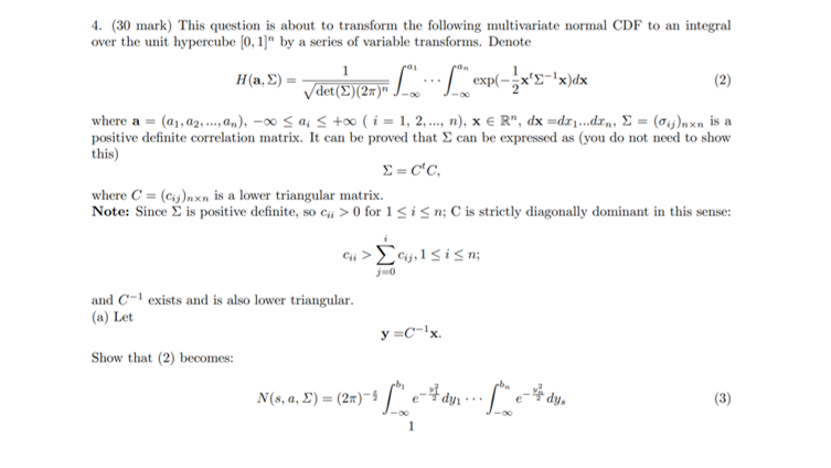 4. (30 mark) This question is about to transform the | Chegg.com