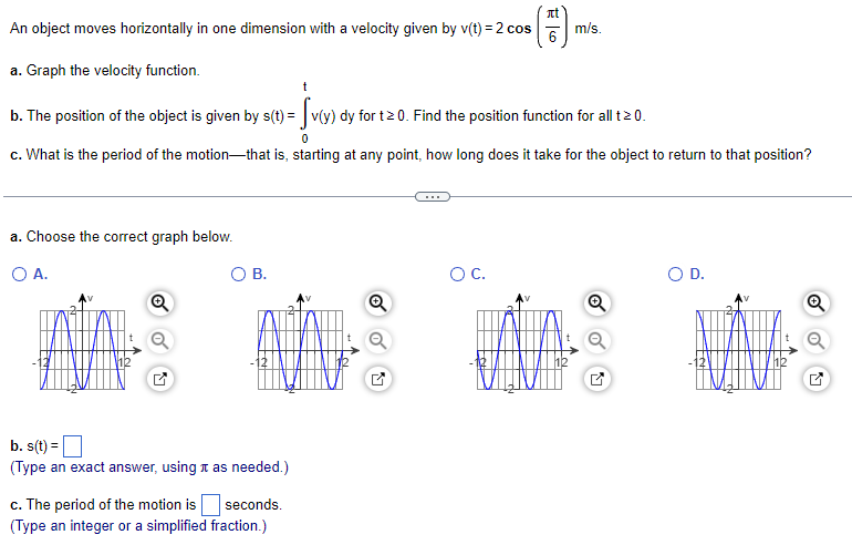 Solved An object moves horizontally in one dimension with a | Chegg.com