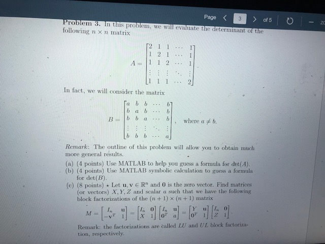 Page of 5 Problem 3. In this problem, we will | Chegg.com