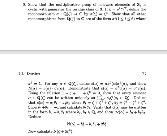 Solved Show that the multiplicative group of non-zero | Chegg.com
