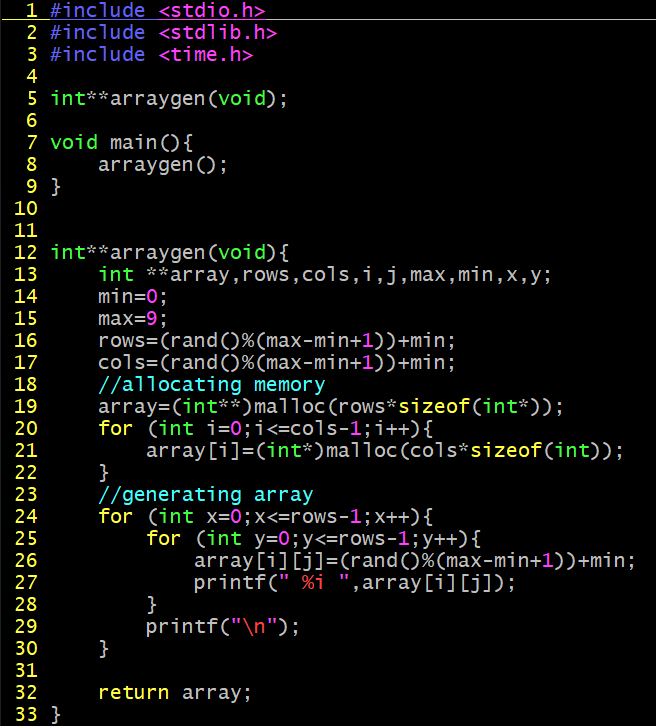 Solved I am trying to write a code that generates an array | Chegg.com