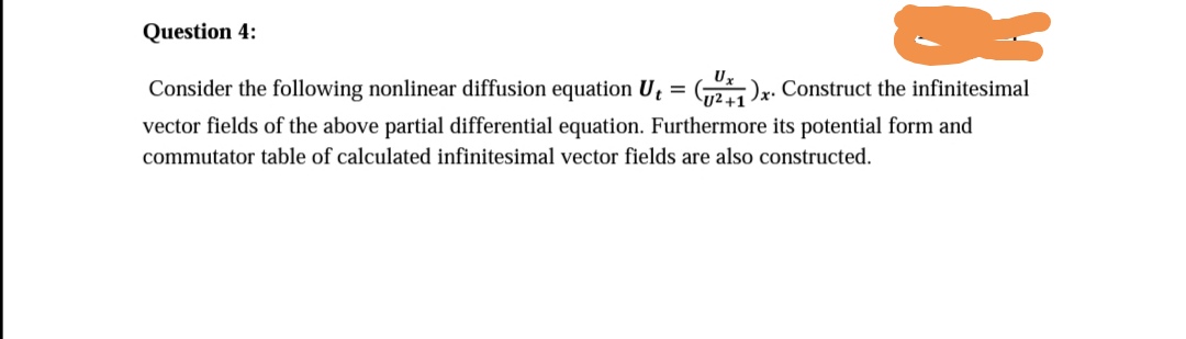 Question 4: Consider the following nonlinear | Chegg.com