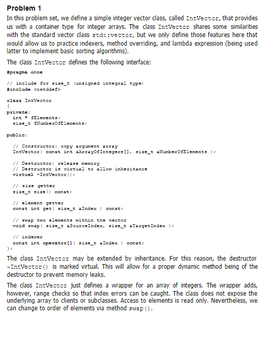 Solved Problem 1 In this problem set, we define a simple | Chegg.com
