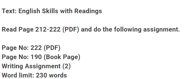 Writing Assignment 2 Write an examples paragraph | Chegg.com