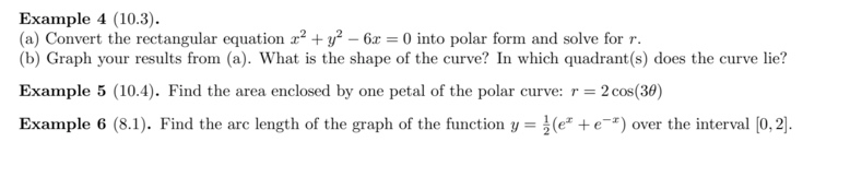 Solved Example 4 (10.3). (a) Convert the rectangular | Chegg.com