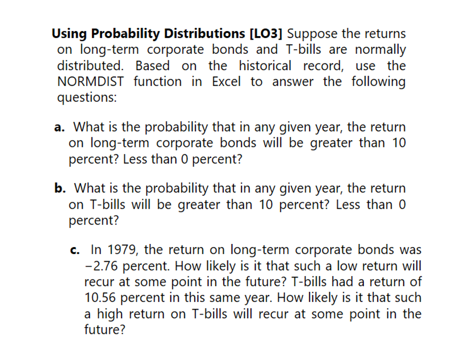 Solved Using Probability Distributions [LO3] Suppose the | Chegg.com