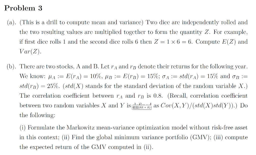 Solved Problem 3 (a). (This is a drill to compute mcan and | Chegg.com