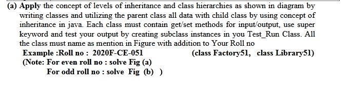 Solved (a) Apply the concept of levels of inheritance and | Chegg.com