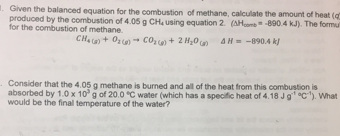 Solved Given the balanced equation for the combustion of | Chegg.com