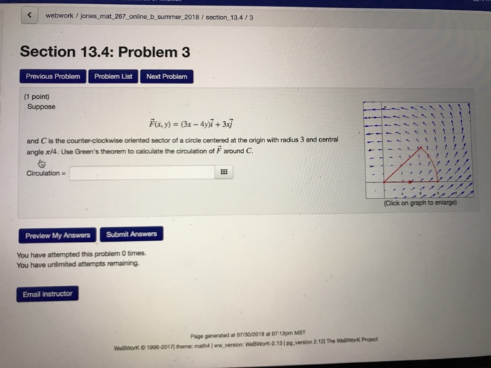 Solved Section 13.3: Problem 9 Previous Problem Problem List | Chegg.com