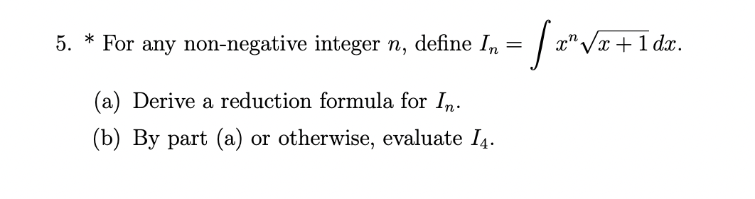Solved 5. * For any non-negative integer n, define | Chegg.com