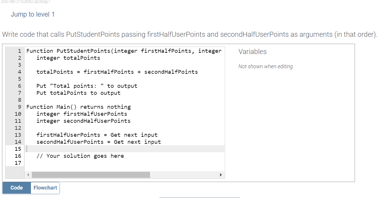 Solved 335780.2152692.qx3zqy! Jump to level 1 Write code | Chegg.com