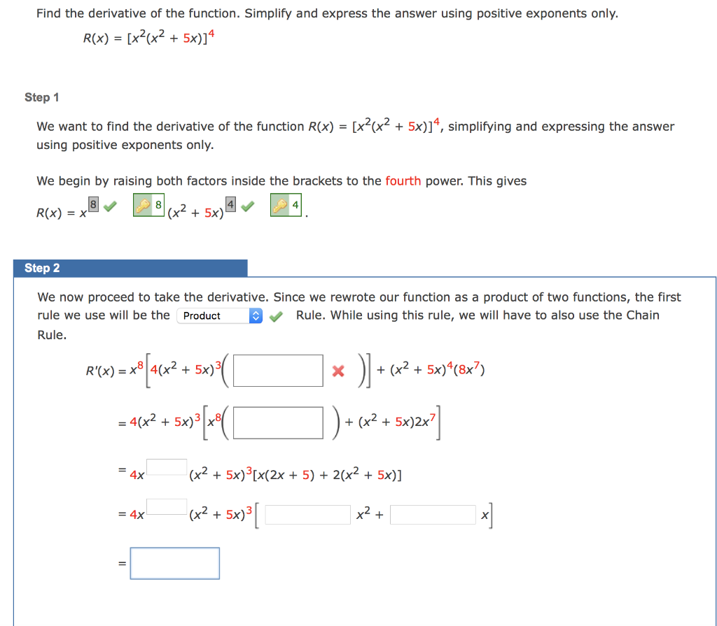 Solved Find The Derivative Of The Function Simplify And