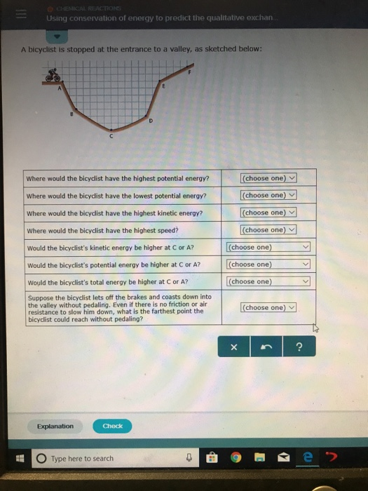 Solved Using conservation of energy to predict the | Chegg.com