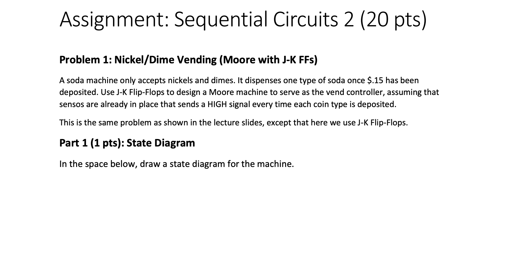Solved Assignment Sequential Circuits 2 20 Pts Problem 1 5320