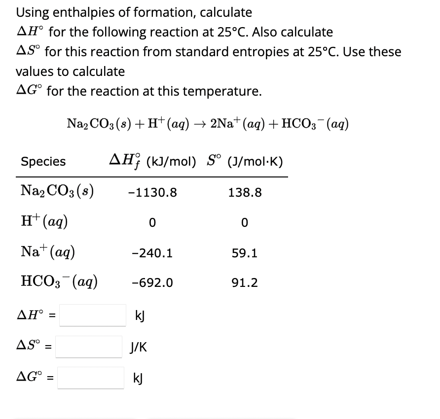 Solved Using enthalpies of formation, calculate ΔH∘ for the | Chegg.com