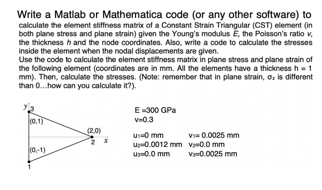 Solved Write A Matlab Or Mathematica Code Or Any Other 