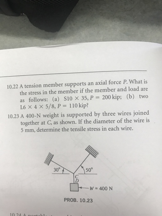 Solved 230 CHAPTER TEN PROBLEMS 10.15 The loads shown are | Chegg.com