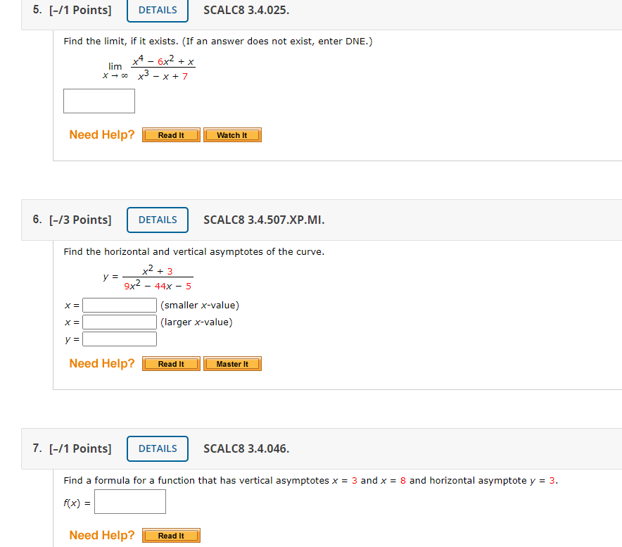 Solved Find The Limit If It Exists If An Answer Does Not Chegg