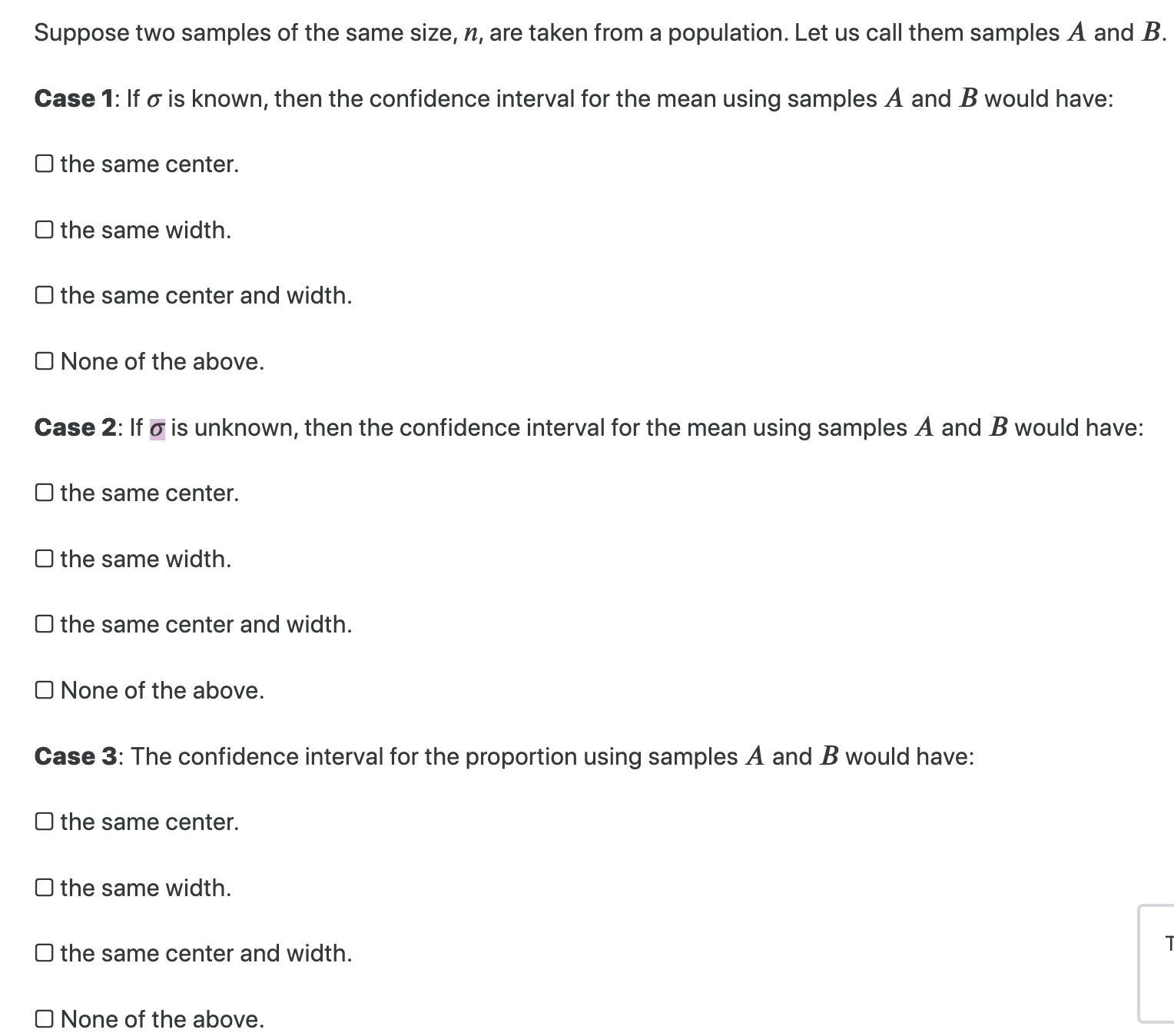 Solved Please explain the reason why for each case | Chegg.com