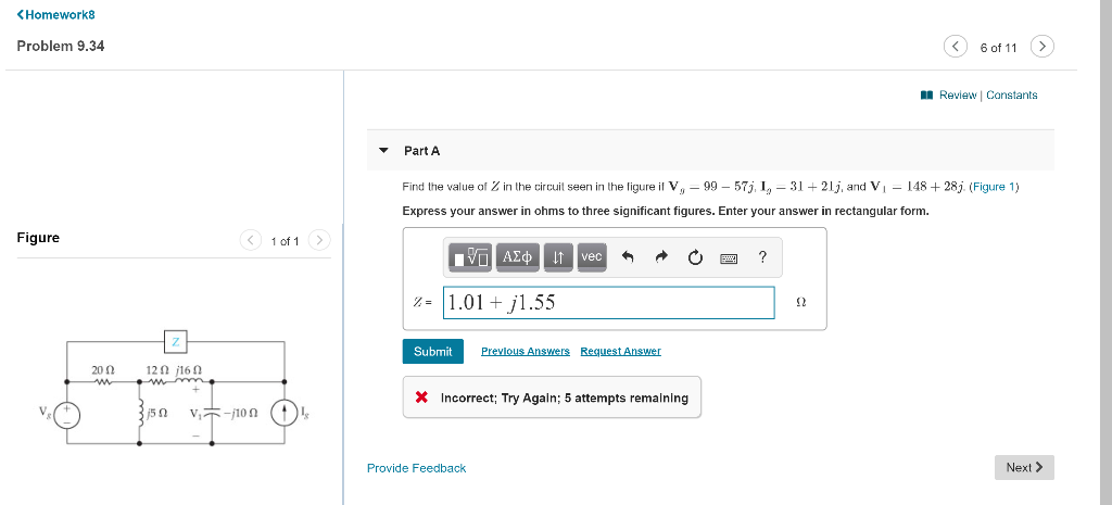Solved M Review | Constants Part A Find the value of Z in | Chegg.com