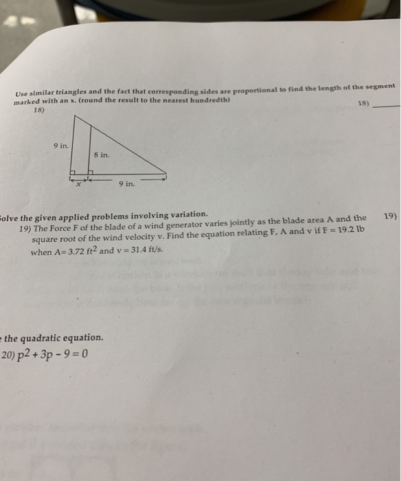 Solved Use similar triangles and the fact that corresponding | Chegg.com