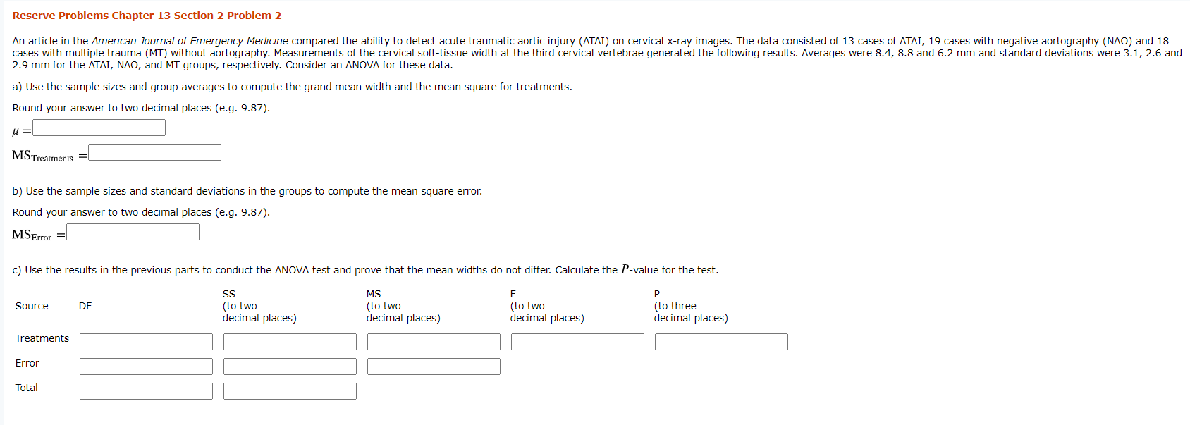 Solved Reserve Problems Chapter 13 Section 2 Problem 2 An | Chegg.com