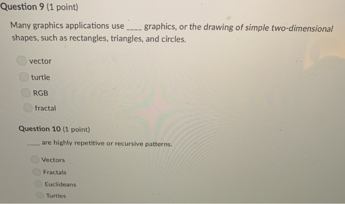Solved Question 4 1 Point The Turtle Method Of The Turtle 