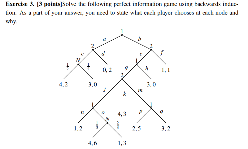 Solved Exercise 3 3 Points Solve The Following Perfect 