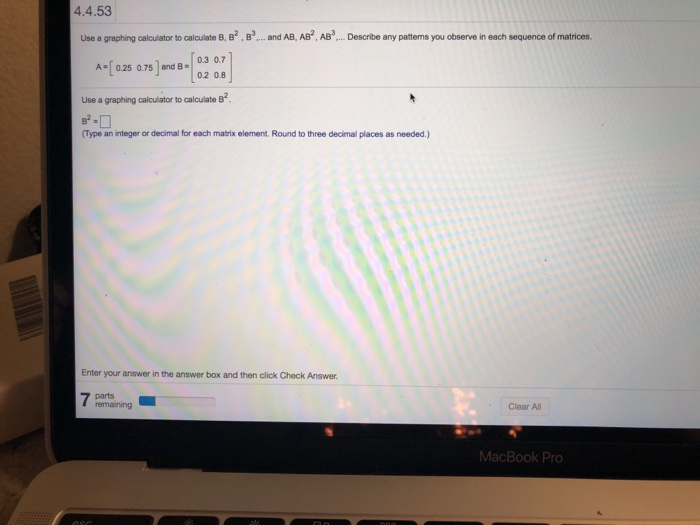 Solved 4.4.53 Use a graphing calculator to calculate 8, B2 , | Chegg.com