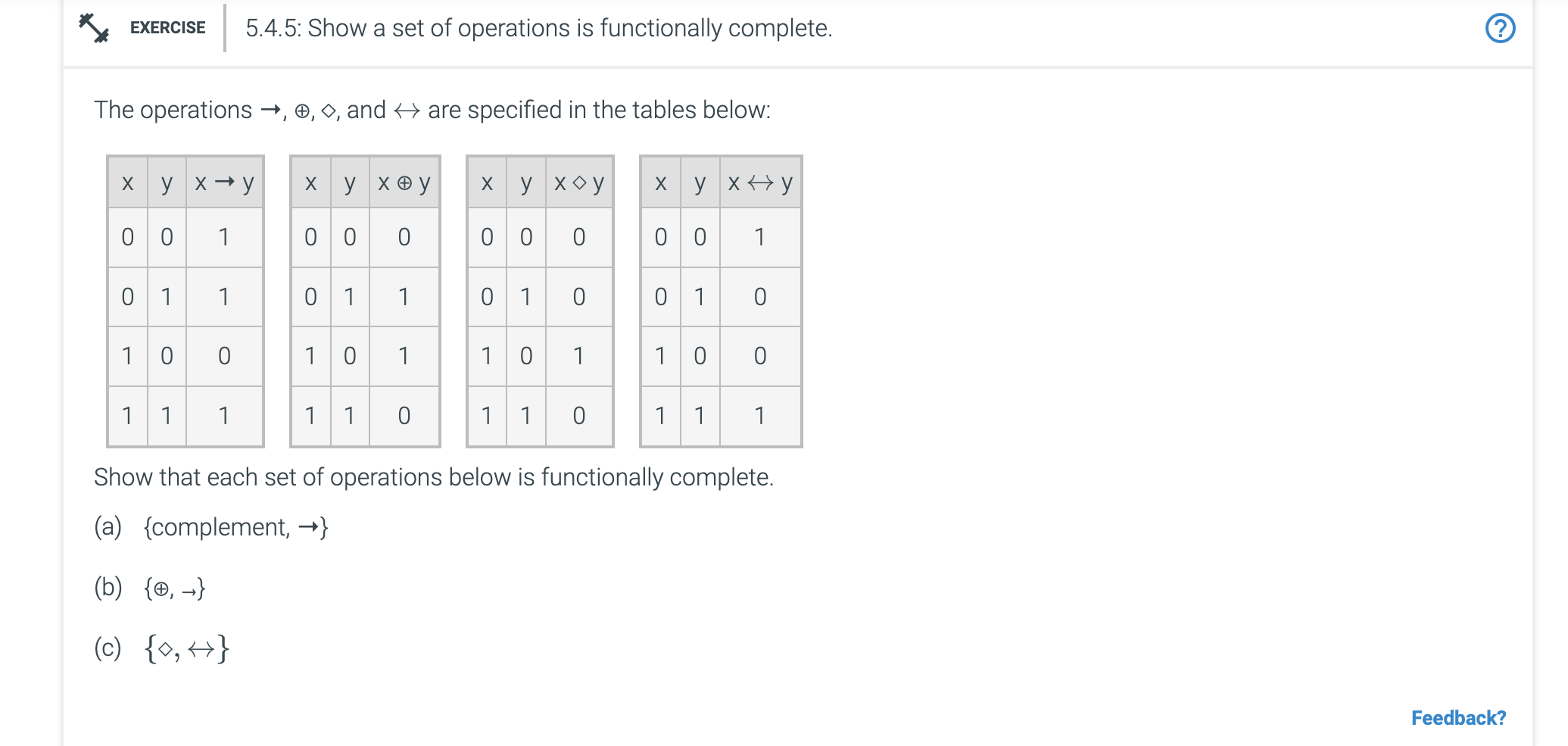 Solved Begin{tabular}{l L} Exercise And 5 4 5 Show A Set Of