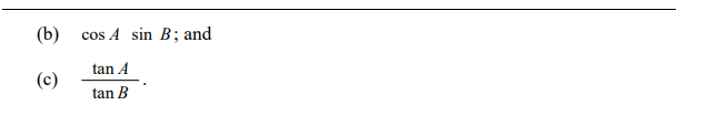 Solved Given sin(A+B)=21 and sin(A−B)=41. Without using a | Chegg.com