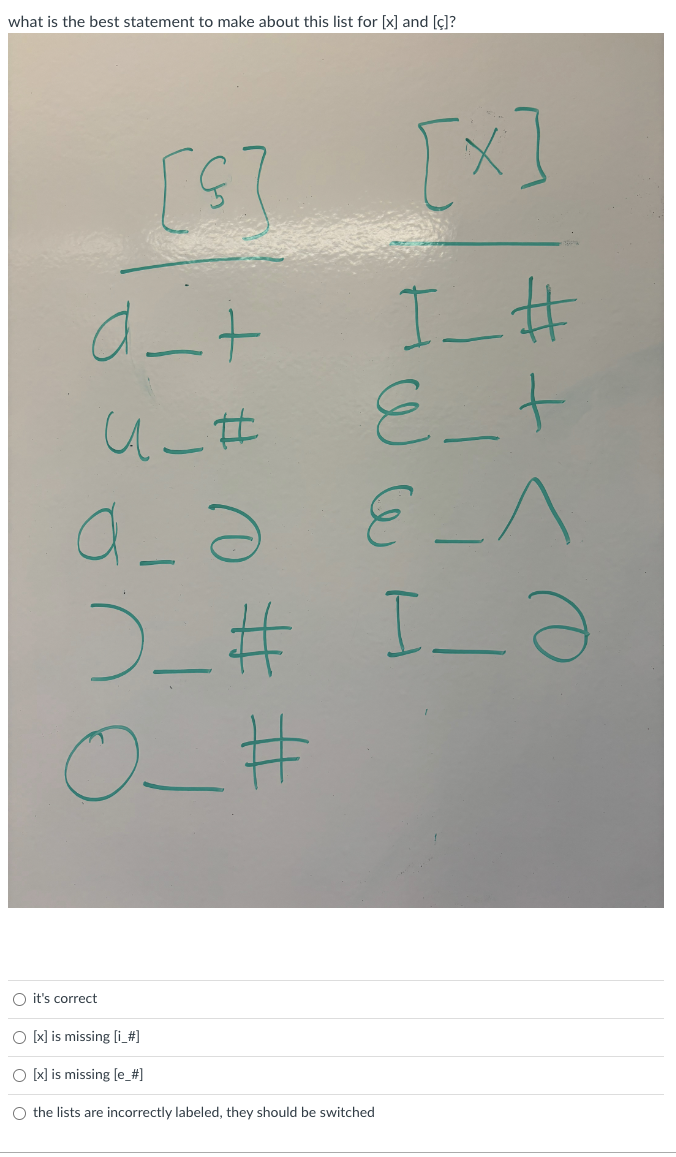 the lists are incorrectly labeled (they should be | Chegg.com