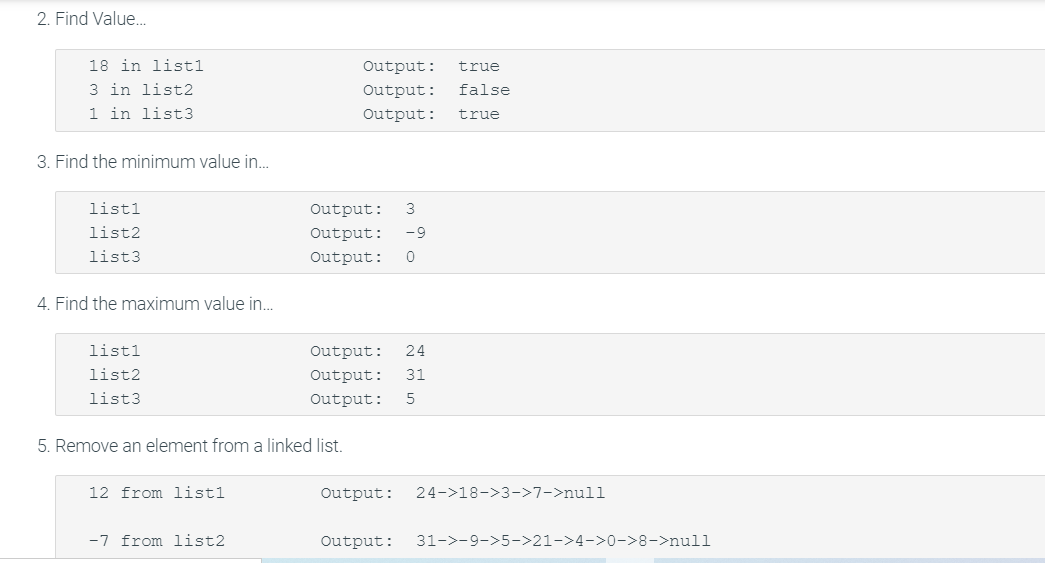 Solved 3.3 Lab 3B: Linked Lists Refer to the following | Chegg.com