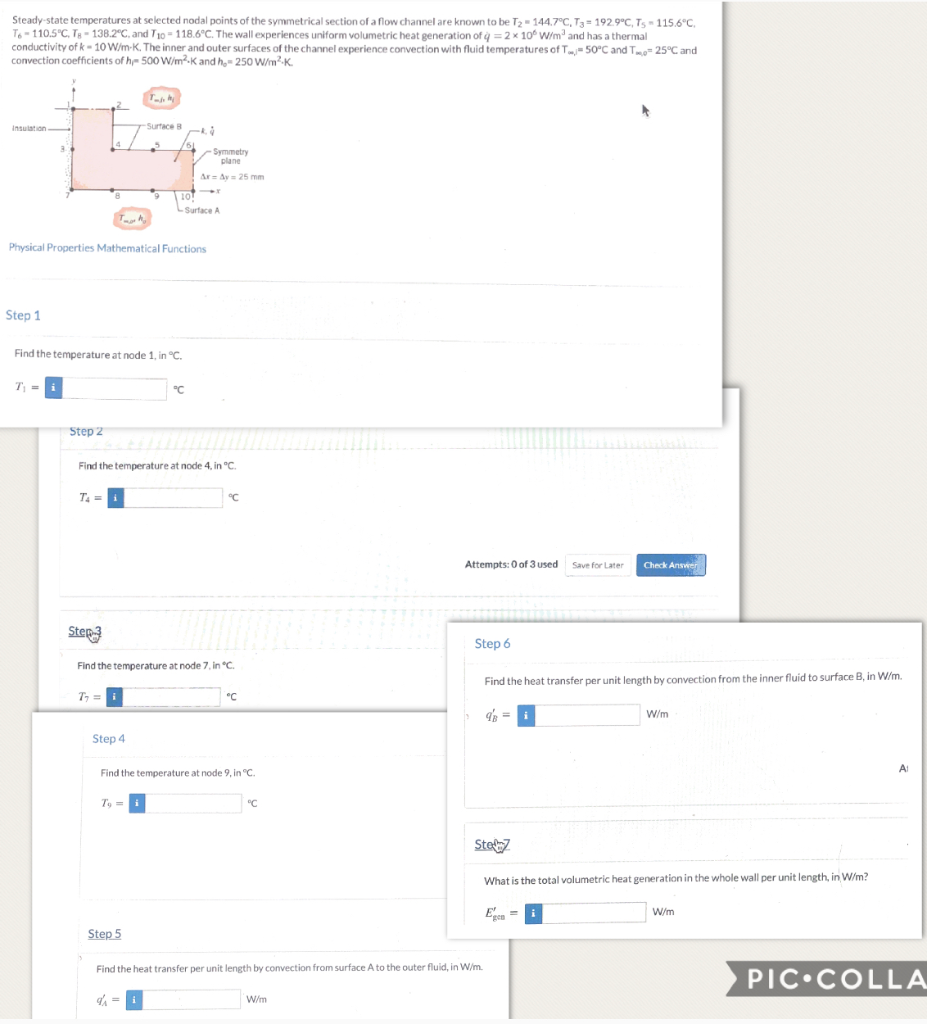 Solved Steady-state temperatures at selected nodal points of | Chegg.com