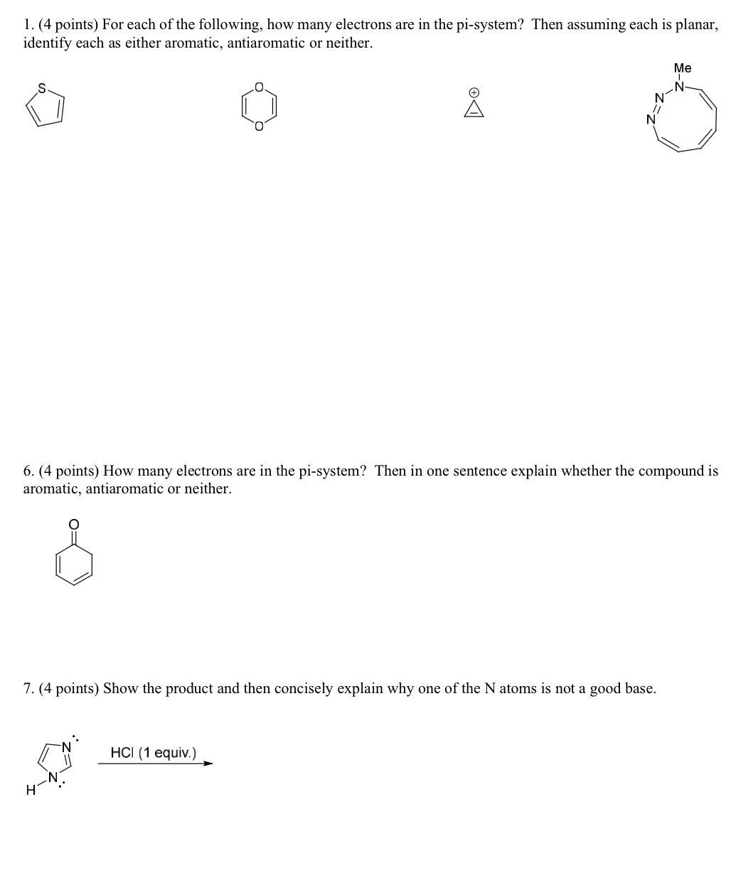 Solved 1. (4 points) For each of the following, how many | Chegg.com