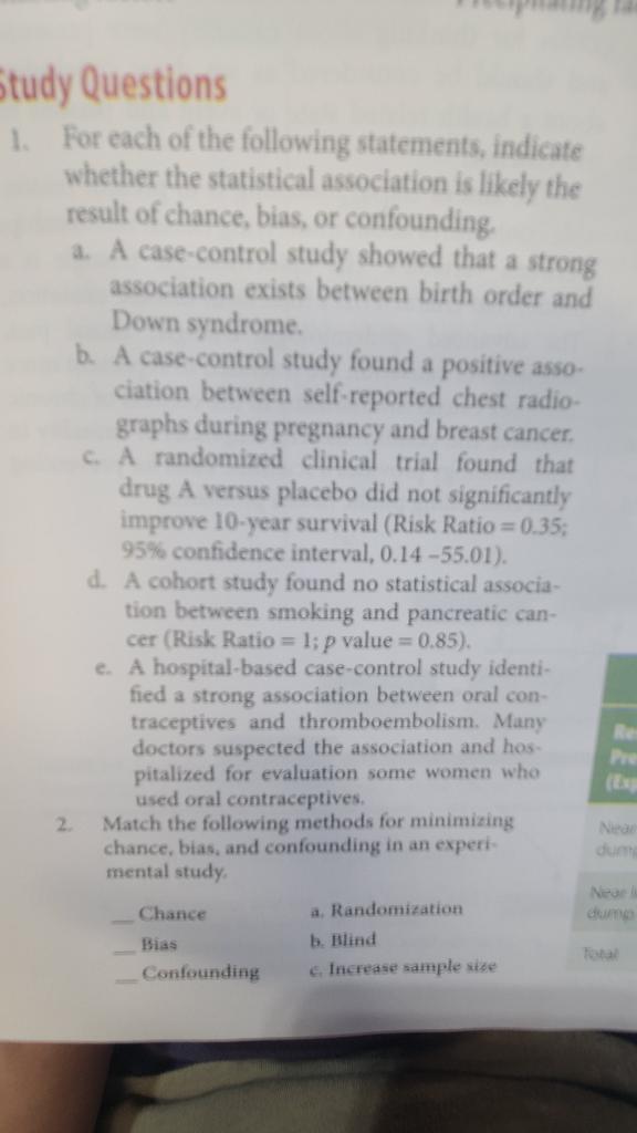 Solved For each of the following statements, indicate | Chegg.com