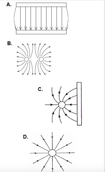 Solved A. III B. C. D. Positive point charge. Positive | Chegg.com