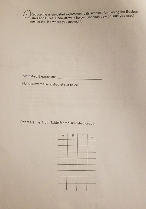 Solved State the unsimplified Boolean expression for Figure | Chegg.com