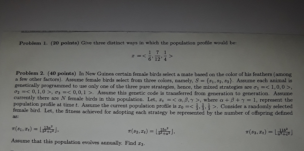 These problems are from Game Theory. Kindly solve | Chegg.com