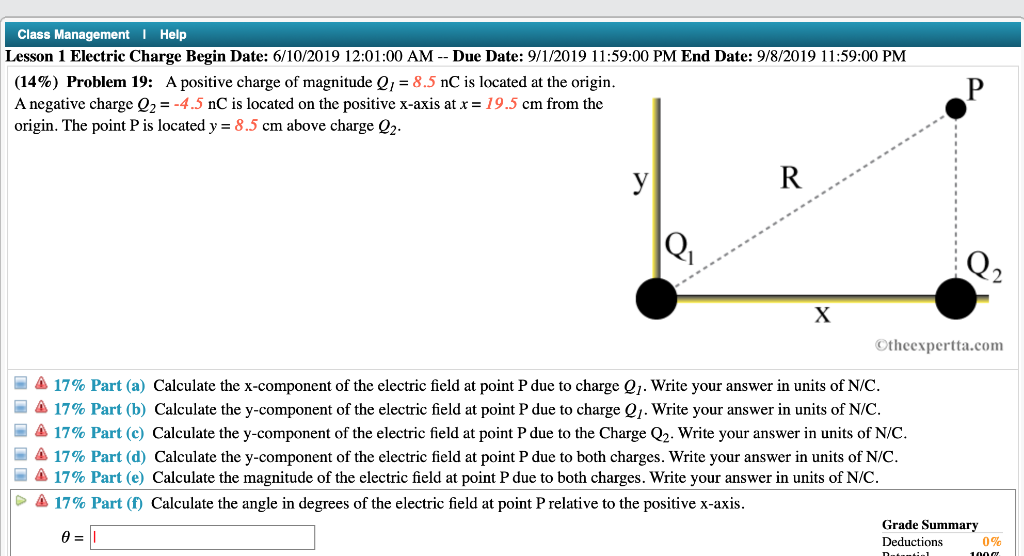 Solved Class Management | Help Lesson 1 Electric Charge | Chegg.com