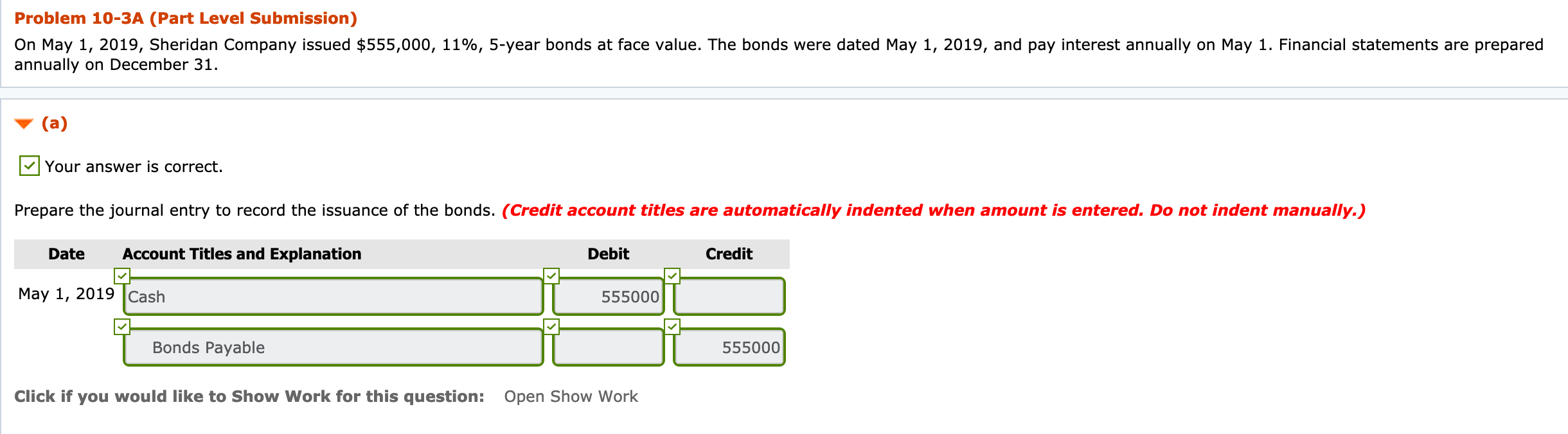 Solved Problem 10-3A (Part Level Submission) On May 1, 2019, | Chegg.com