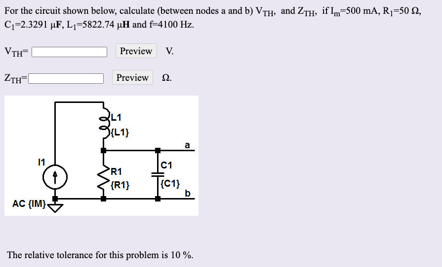 Solved For the circuit shown below, calculate (between nodes | Chegg.com