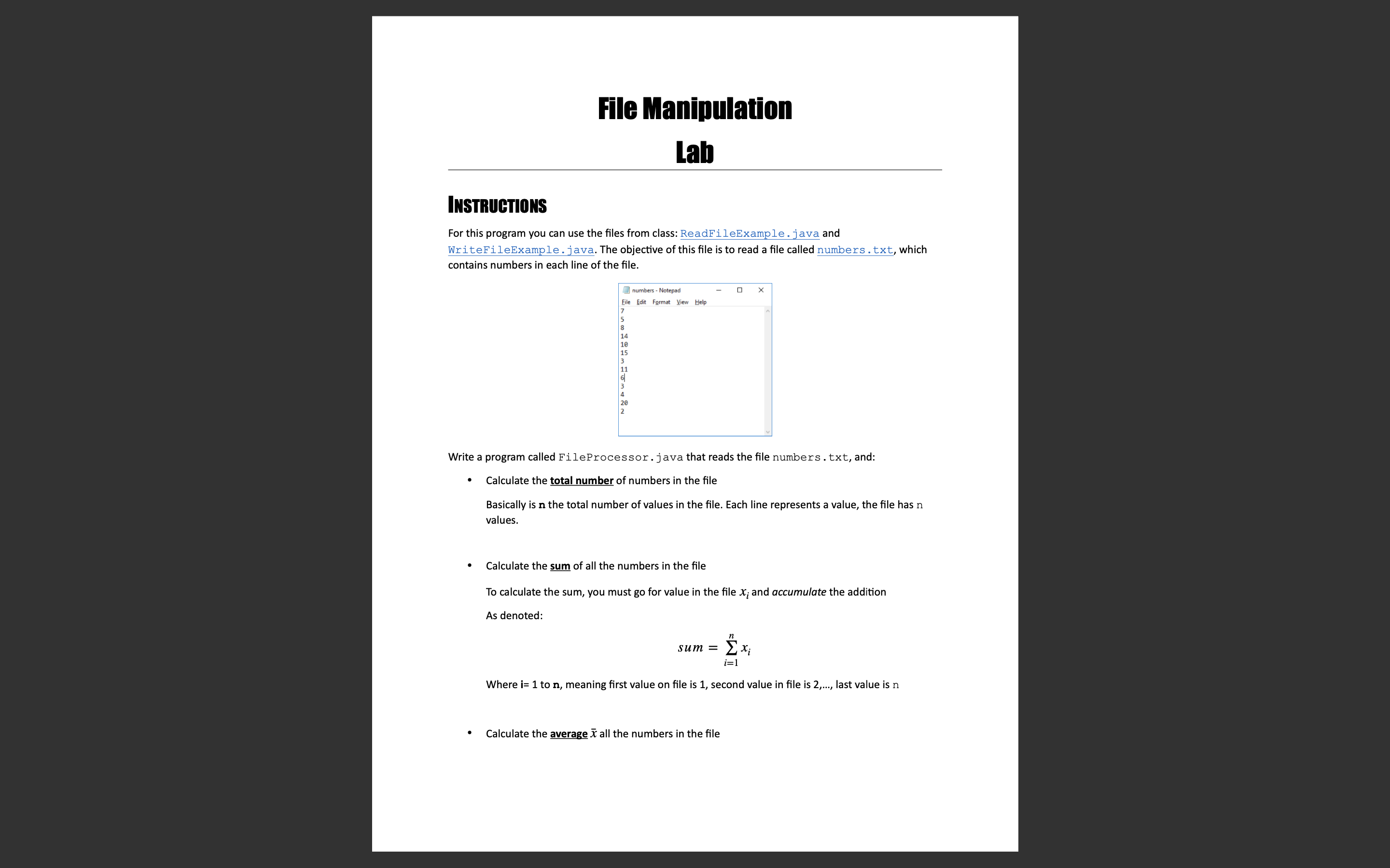 Solved For this program you can use the files from class: | Chegg.com