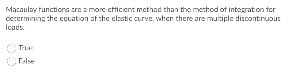 Solved Macaulay functions are a more efficient method than | Chegg.com