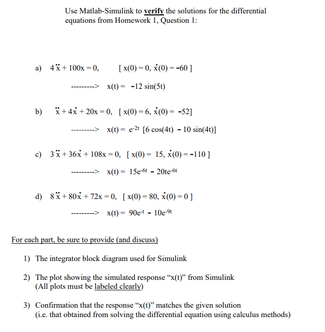 Solved Can you use the latest version of Matlab for this and | Chegg.com