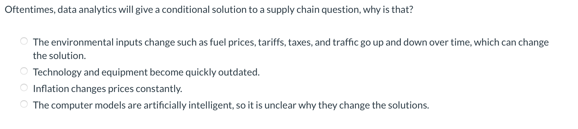Solved One of the advantages of procuring materials is: It | Chegg.com