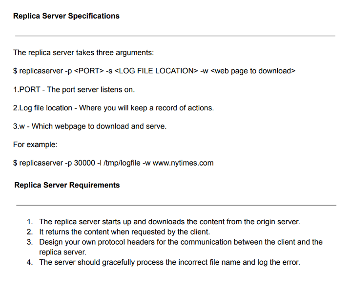 Solved Client Specifications The client (we will name it | Chegg.com