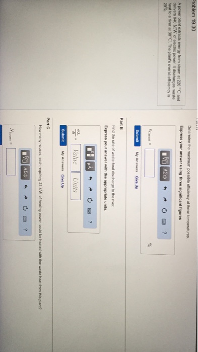 Solved 19.30 Determine the maximum possible efficiency at | Chegg.com