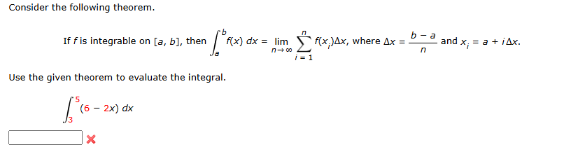 Solved Consider the following theorem.If f is ﻿integrable | Chegg.com